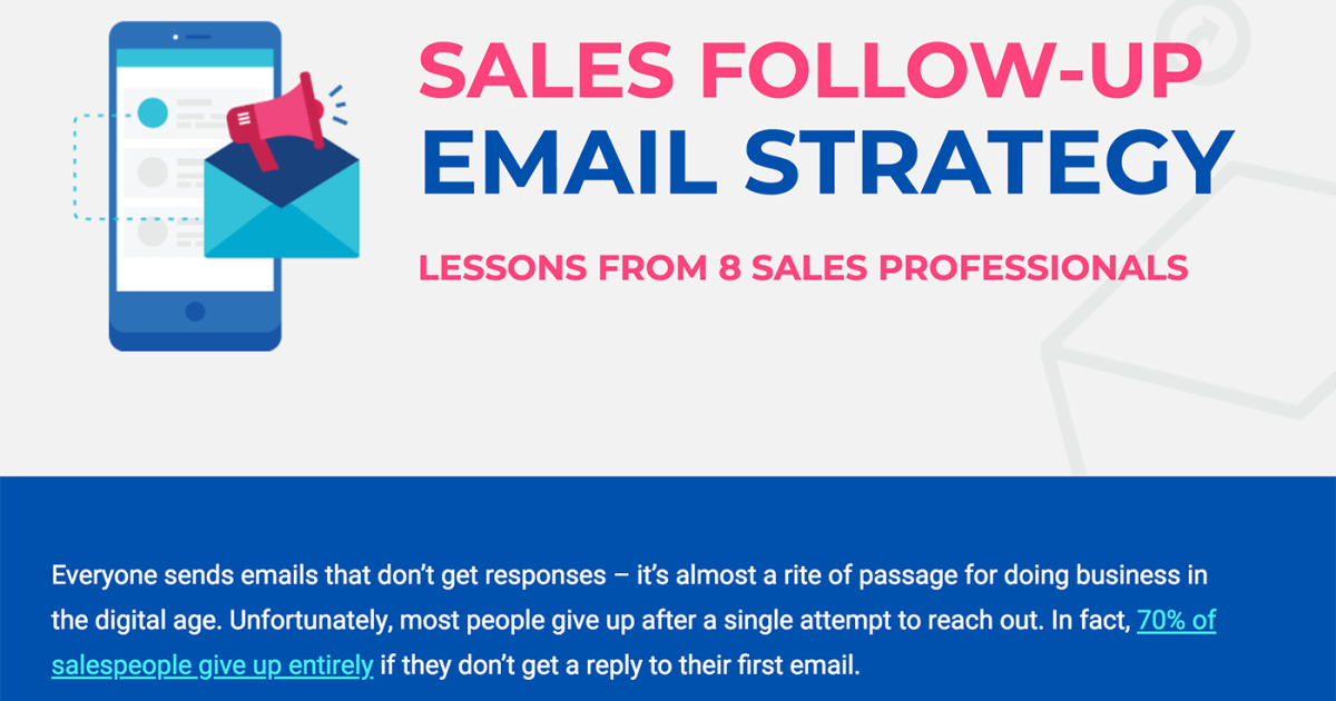 Sales Follow-up Email Strategy - Lessons from 8 Sales Professionals